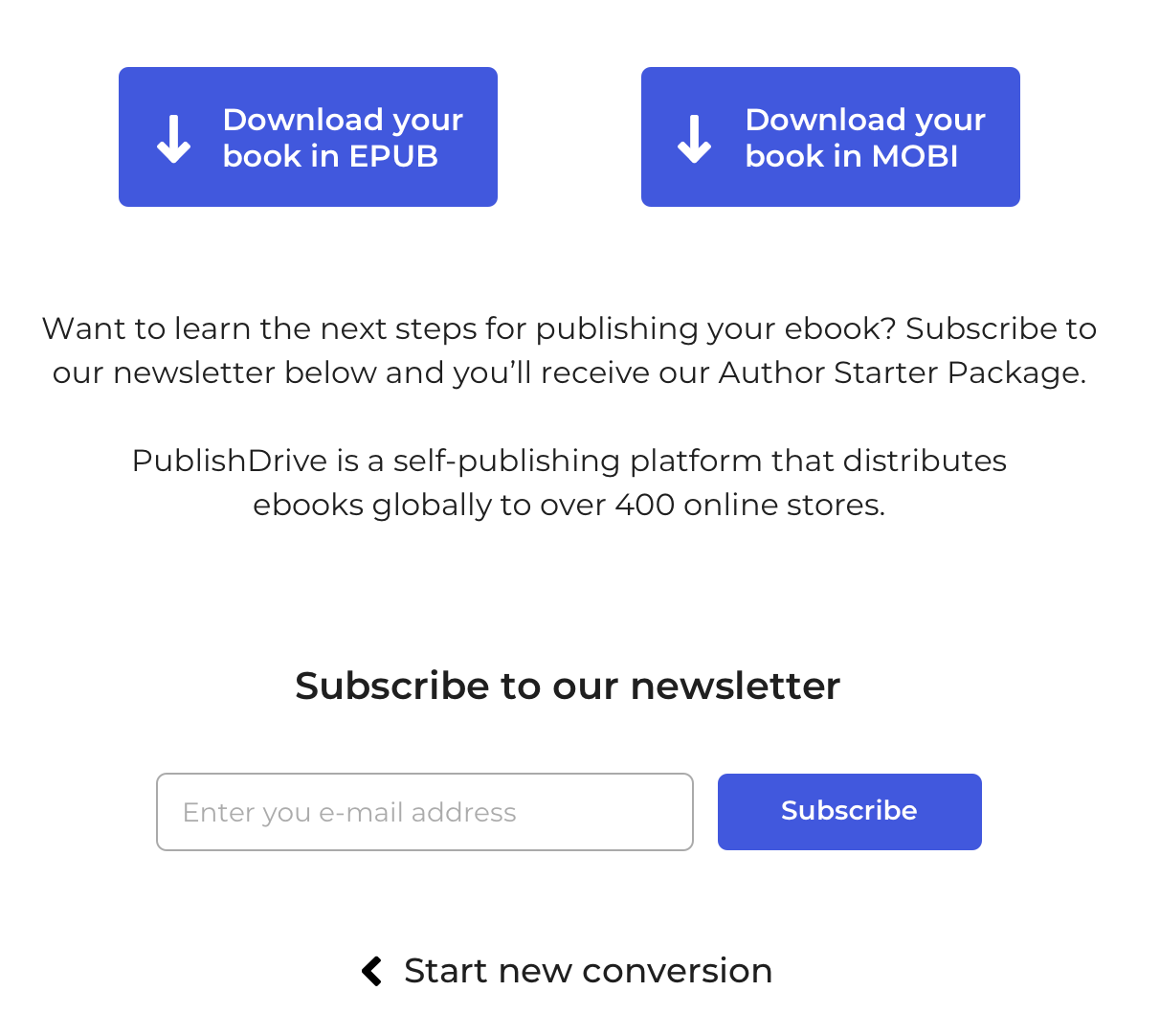 Free Ebook Converter Tool